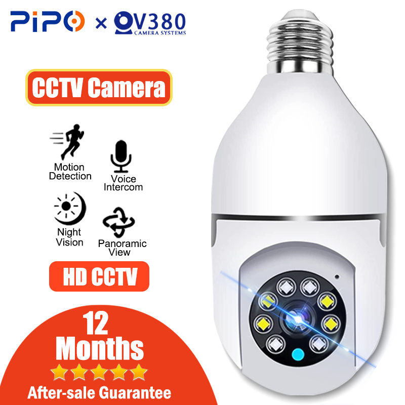 PIPO V380 Pro Bulb Camera CCTV Camera WiFi Connect Cellphone 1080P HD ...