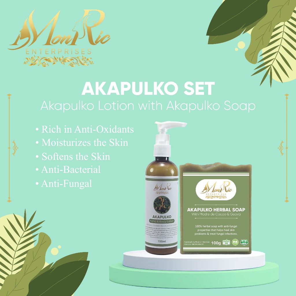 Monric Akapulko Set: Akapulko Lotion 150ml & Akapulko Soap 100g ...