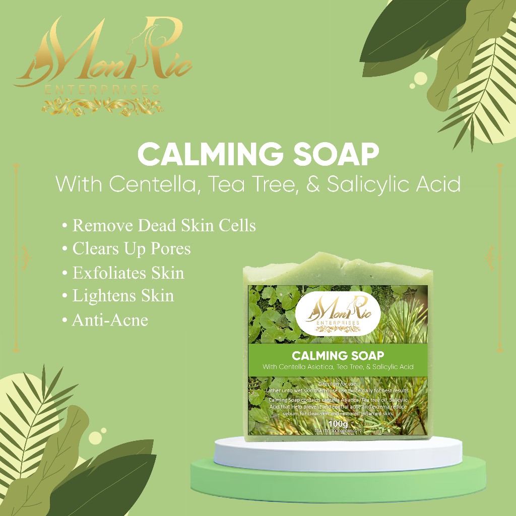 Monric Calming Soap with Centella, Tea Tree, & Salicylic Acid 100g ...