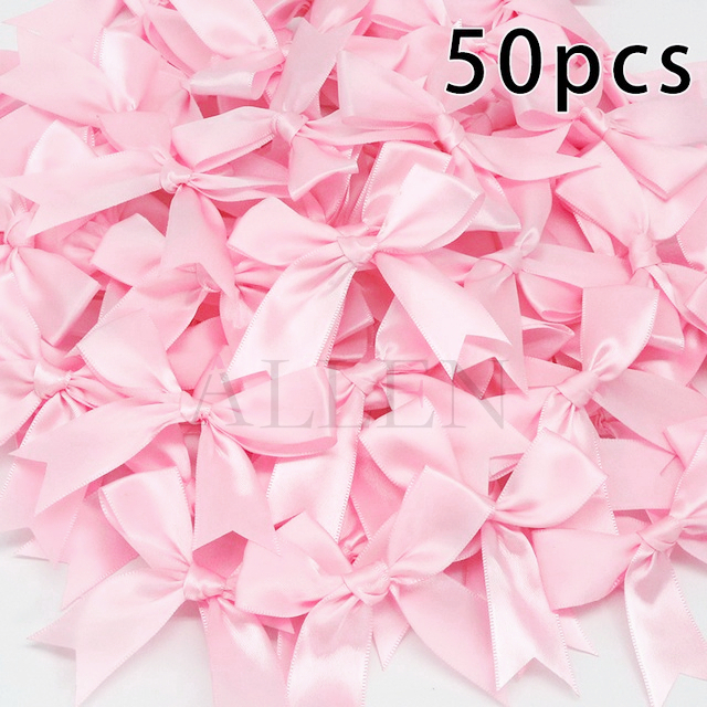 (50pcs/pack) 1'' Satin Ribbon Handmade 8.5cm Wide Swallowtail Bowknot ...