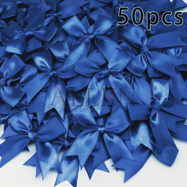 (50pcs/pack) 1'' Satin Ribbon Handmade 8.5cm Wide Swallowtail Bowknot ...
