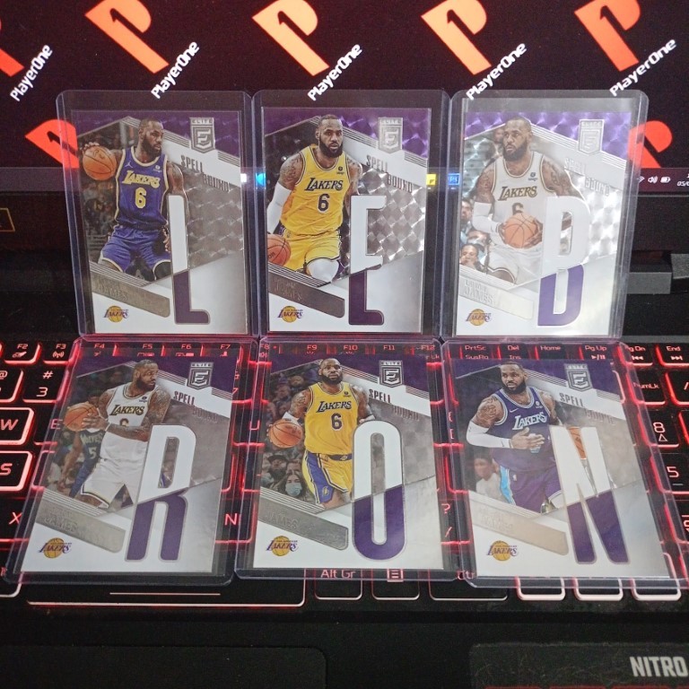 Lebron James Panini Elite Spellbound NBA Card | Complete 6 Letter Cards ...