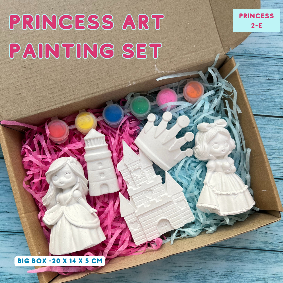 PRINCESS SET 2 PLASTER PAINTING SET AND PARTY GIVEAWAYS GIFTS Souvenir ...