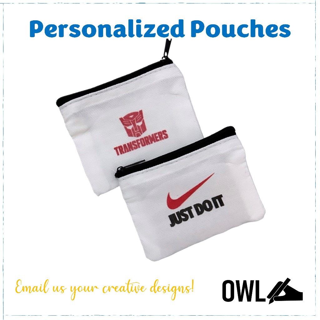ON HAND! Personalized Katsa White Coin Purse Pouch with Name or Logo ...