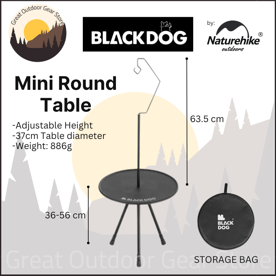 BLACKDOG Outdoor Mini Round Table Leisure Coffee Table Lamp Stand ...