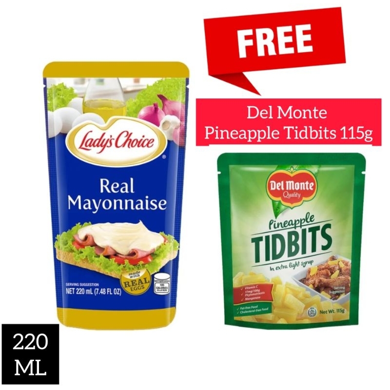 (Free) Ladys Choice Real Mayonaise 220ml Free Del Monte Pineapple ...