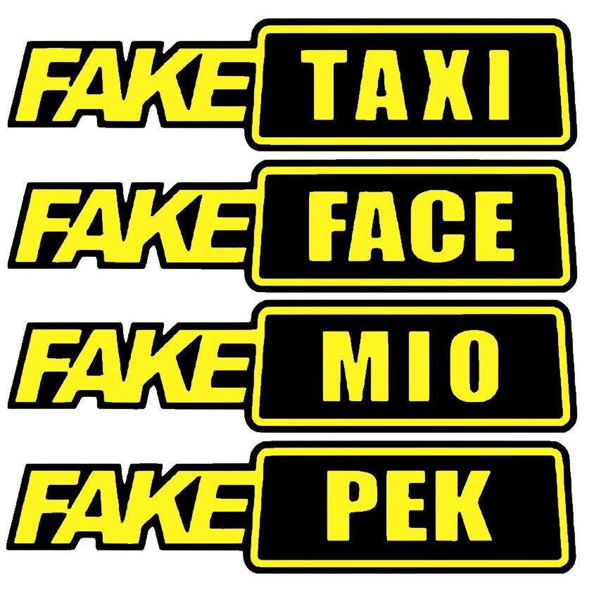 Fake Taxi / Face / Pek / Mio Car Sticker WITH FREEBIES!!! | Shopee ...