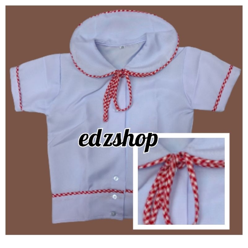 blouse piping chekerd red,school uniform | Shopee Philippines