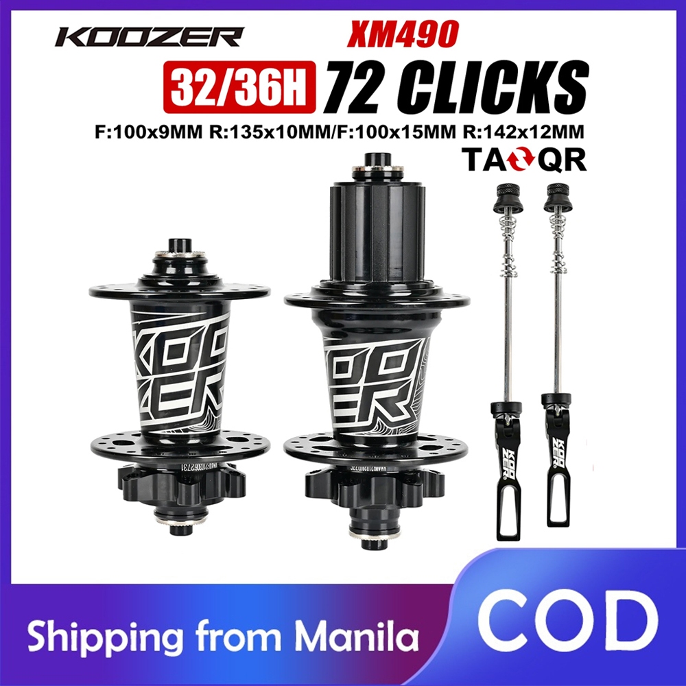 KOOZER XM490 Pro 8-12 Speed Bicycle Hub 32/36 Holes QR Thru Steel Shaft ...