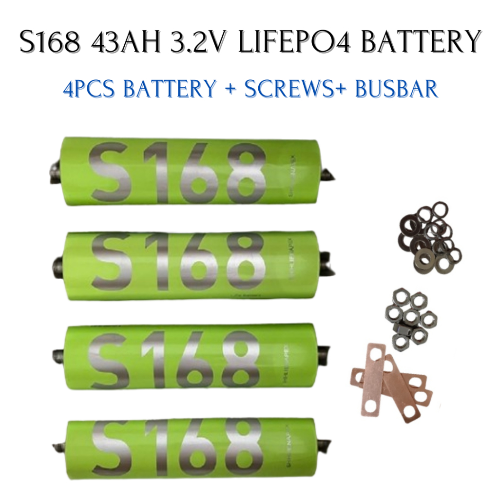 S168 3.2v 43AH - Lithium Battery Lifepo4 Battery Cell (1PC or 4PCS PER ...