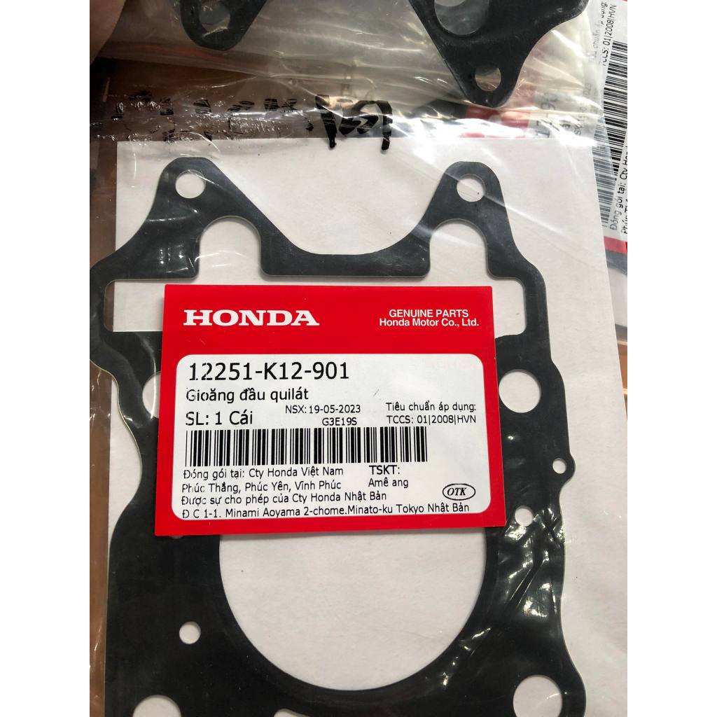 Honda Genuine Cylinder Head Gasket STEEL Click125i (Part # 12251-KZR ...