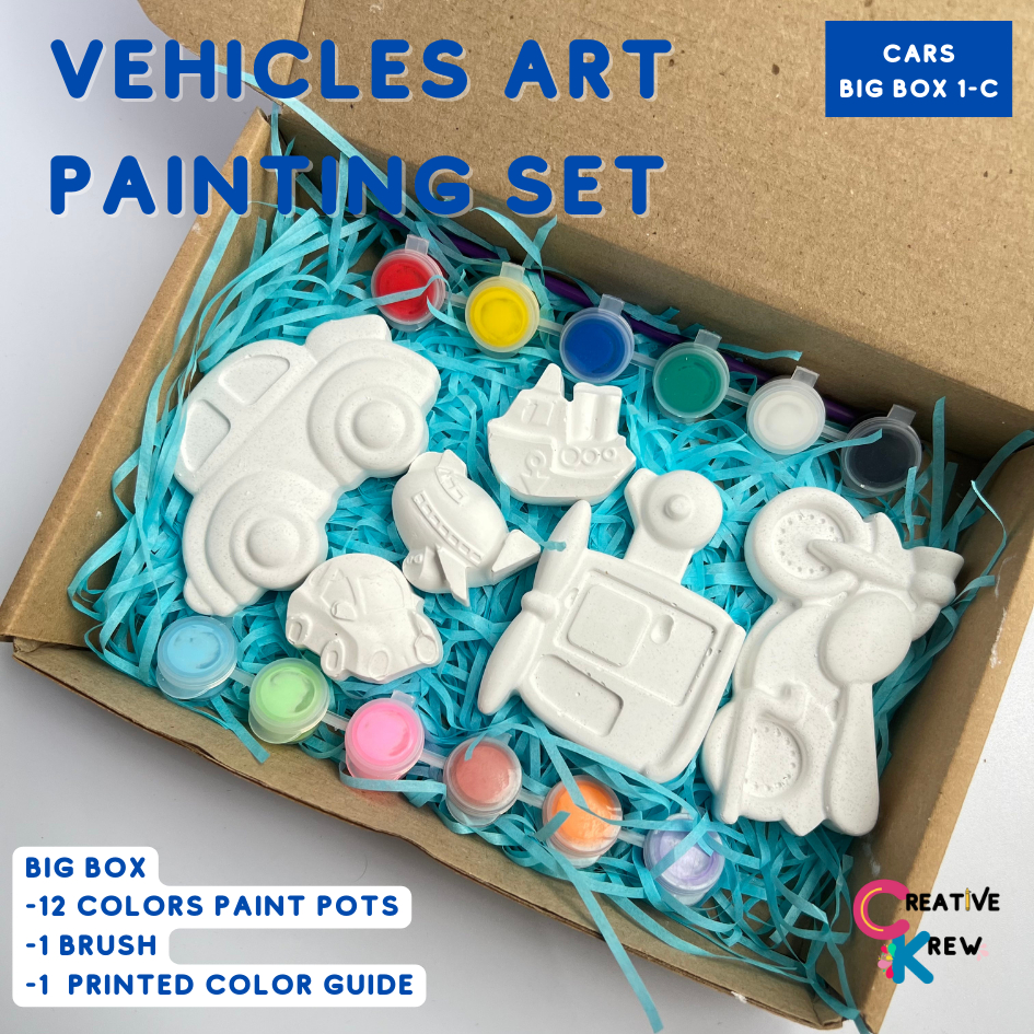 CARS BIG BOX SET 1C PLASTER PAINTING SET AND PARTY GIVEAWAYS GIFTS Art ...