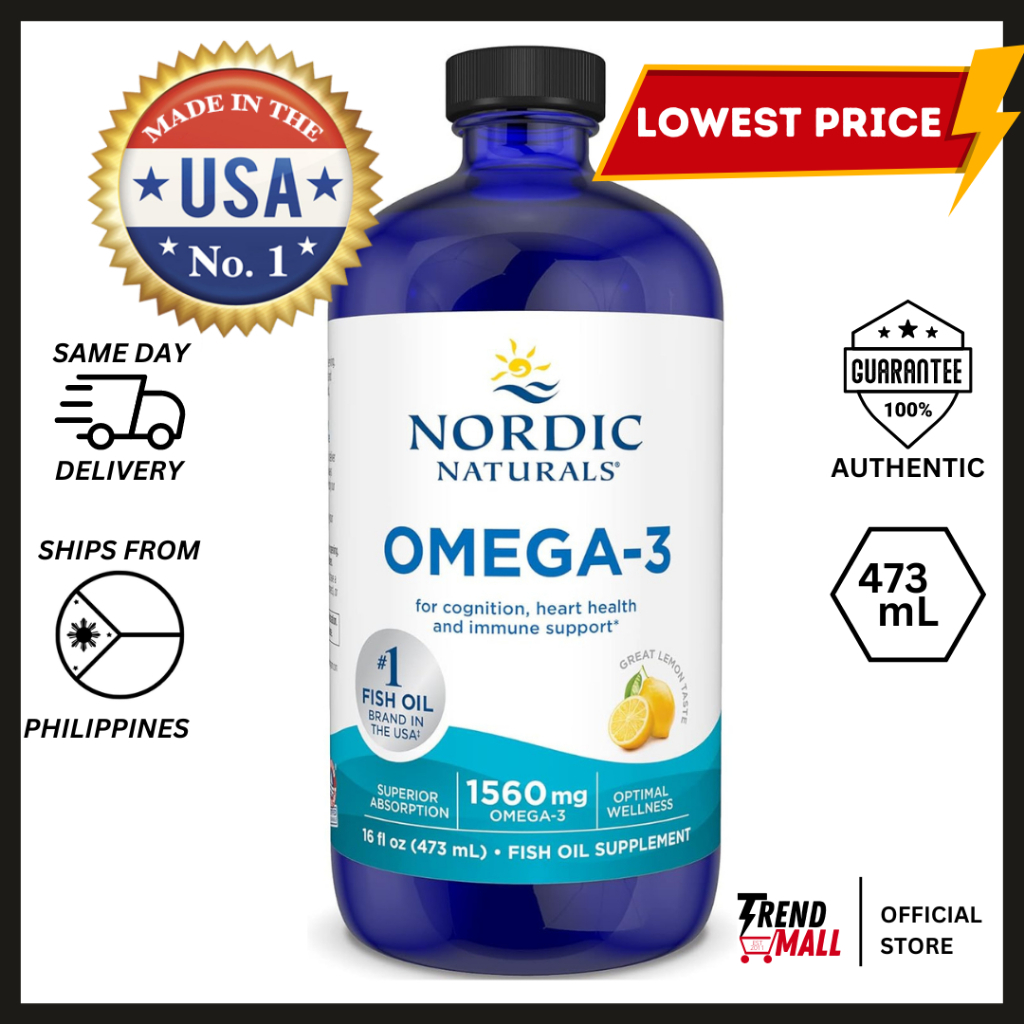Nordic Naturals Liquid Omega-3, Lemon Flavor - 1560 mg Omega-3-8 oz ...