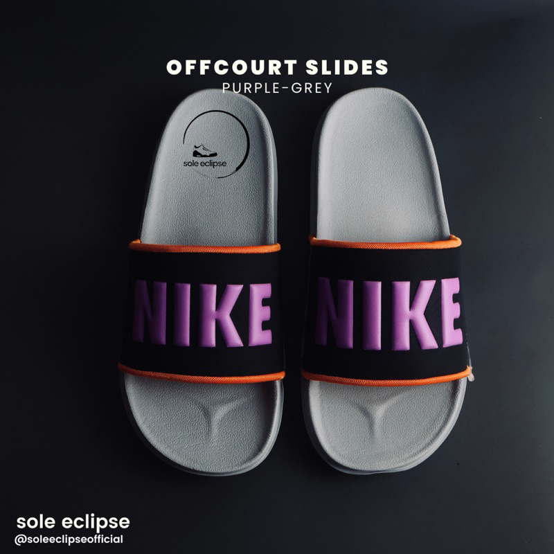 Nike Offcourt Slides - Purple / Grey | Shopee Philippines