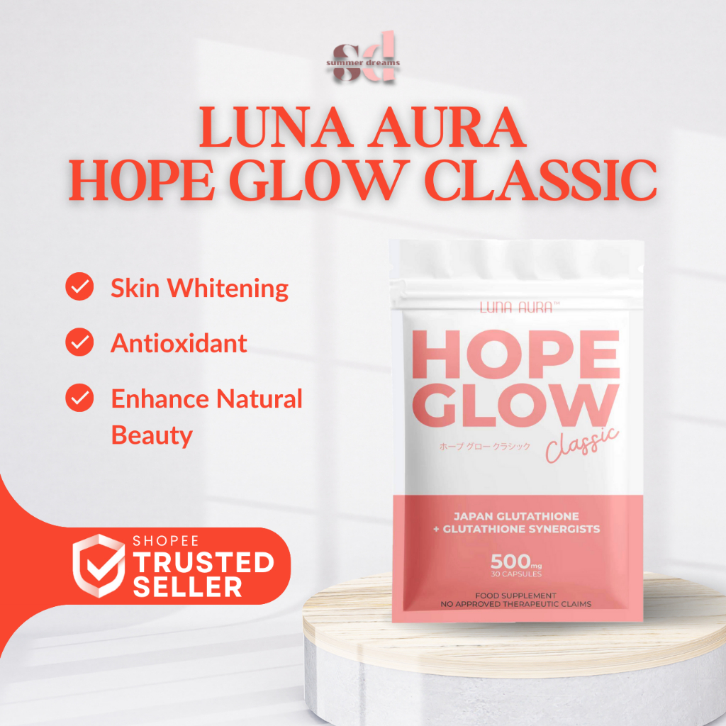 HOPE GLOW by Luna Aura Glutathione Capsule FDA Approved 30 Capsules ...