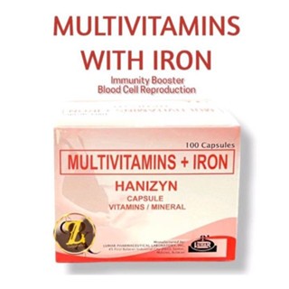 Multivitamins + Iron Capsule HANIZYN Vitamins & Minerals 100's/box ...