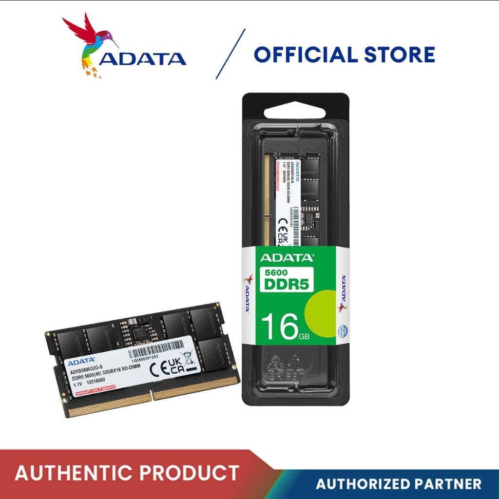 Adata AD-AD5S560016G-S 16GB DDR5-5600 SODIMM MEMORY MODULE | RAM for Laptop | Shopee Philippines
