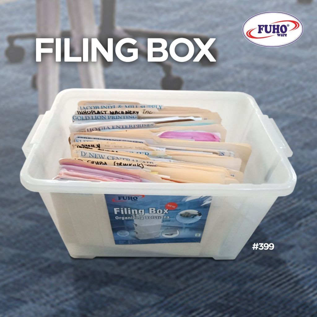 FUHO Filing Box (30L) Storage Box with Wheels / Home Organizer / Office ...
