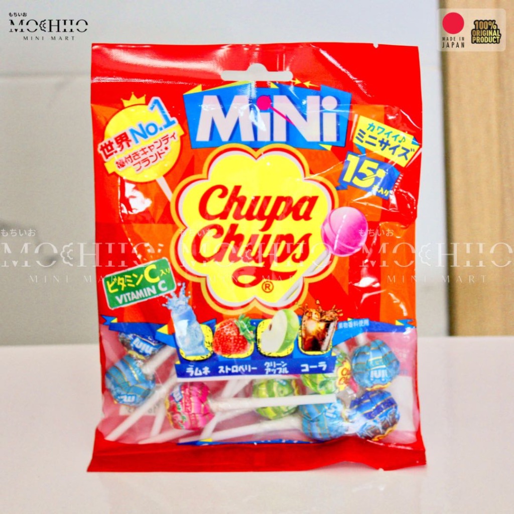 Chupa Chups Mini Assorted Flavor Lollipop (Ramune, Strawberry, Green ...