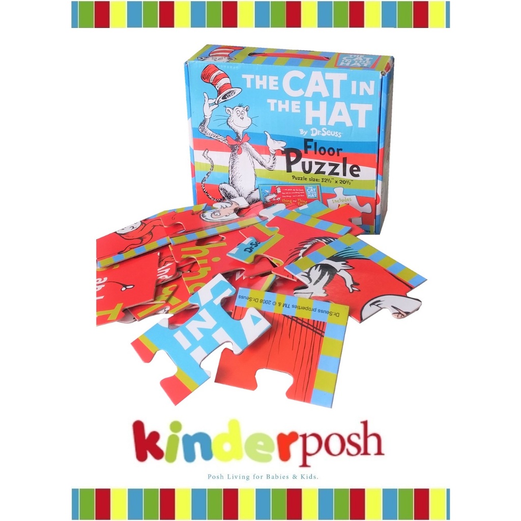 Dr. Seuss The Cat In The Hat Floor Puzzle | Shopee Philippines