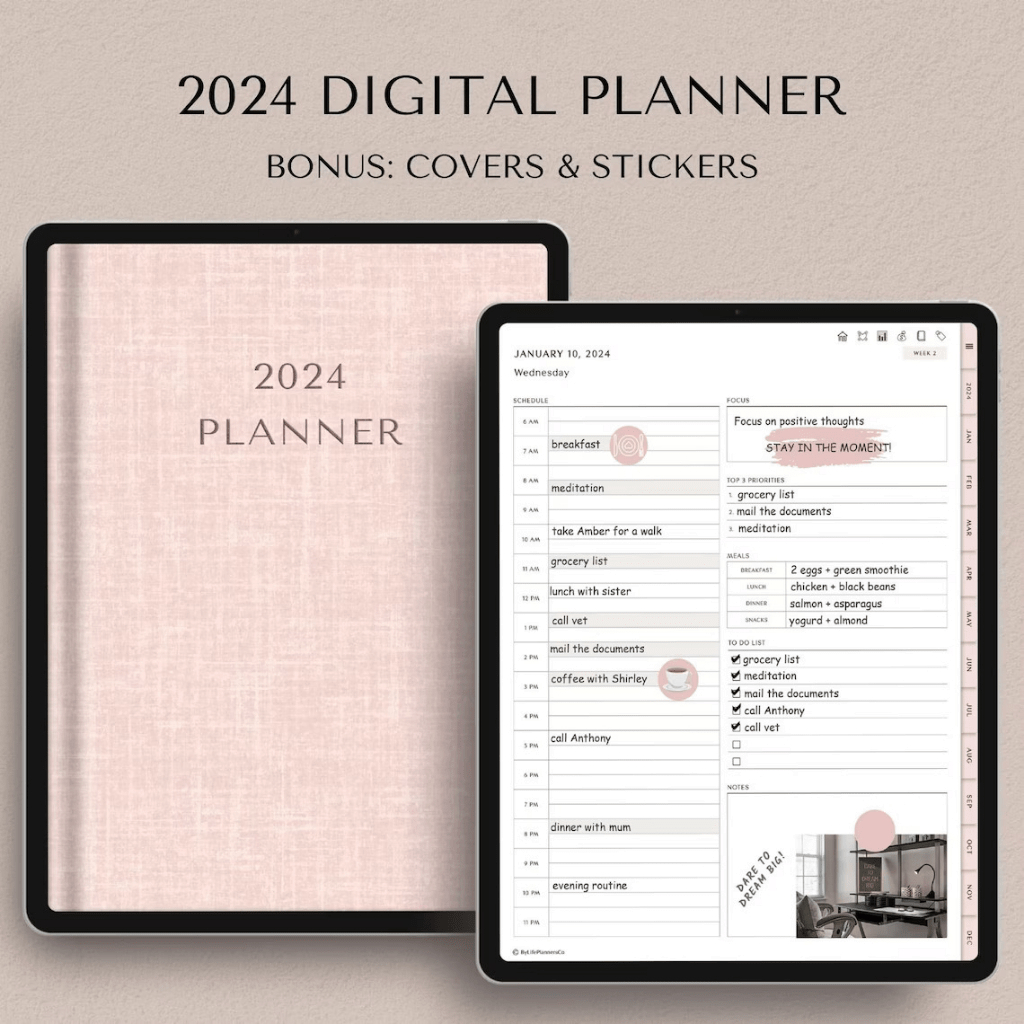 2024 Digital Planner, Digital Planner for iPad & Android, GoodNotes ...