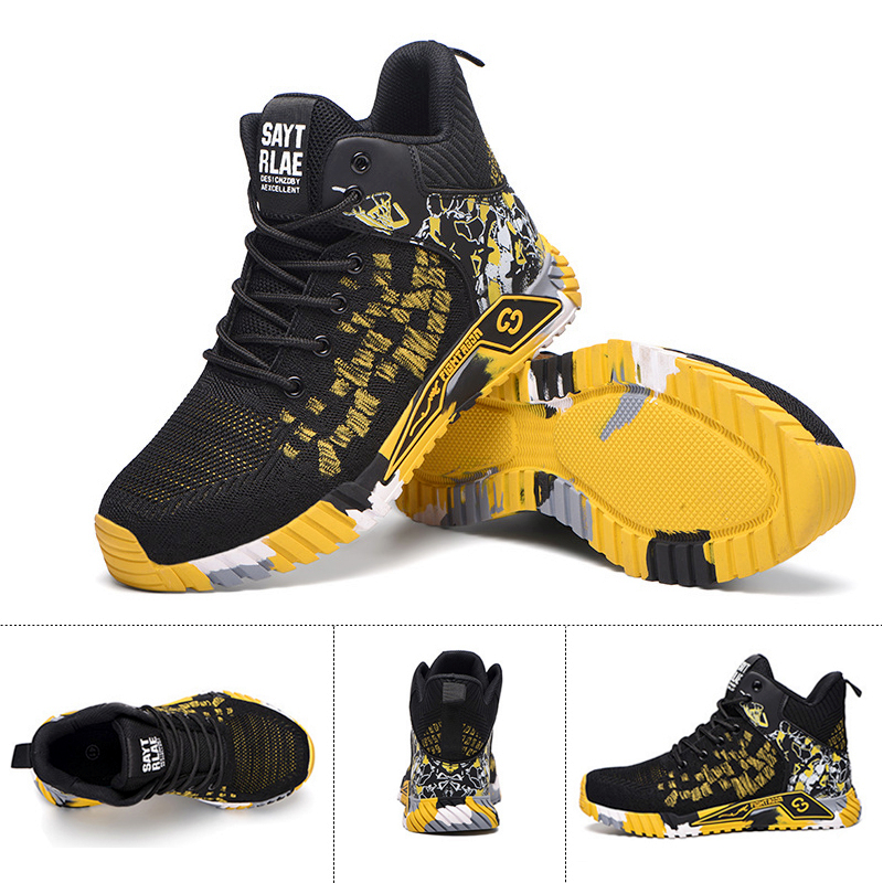 VOLTS Safety shoes for men, steel-toed labor work shoes, anti smash and anti puncture,Welder ...