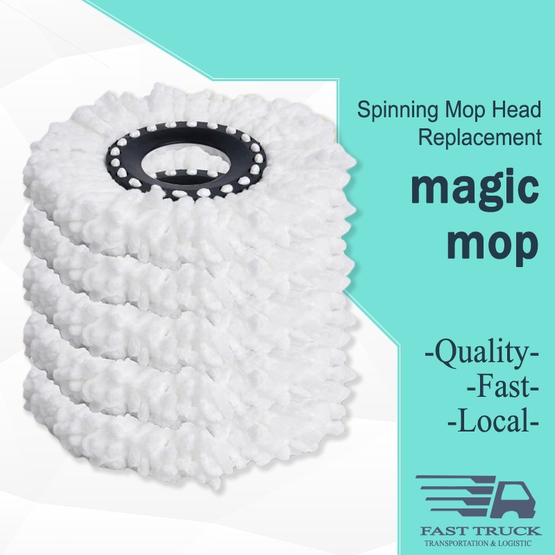 Mop Head Replacement Magic Microfiber Spinning Mop Head 360 Degree ...