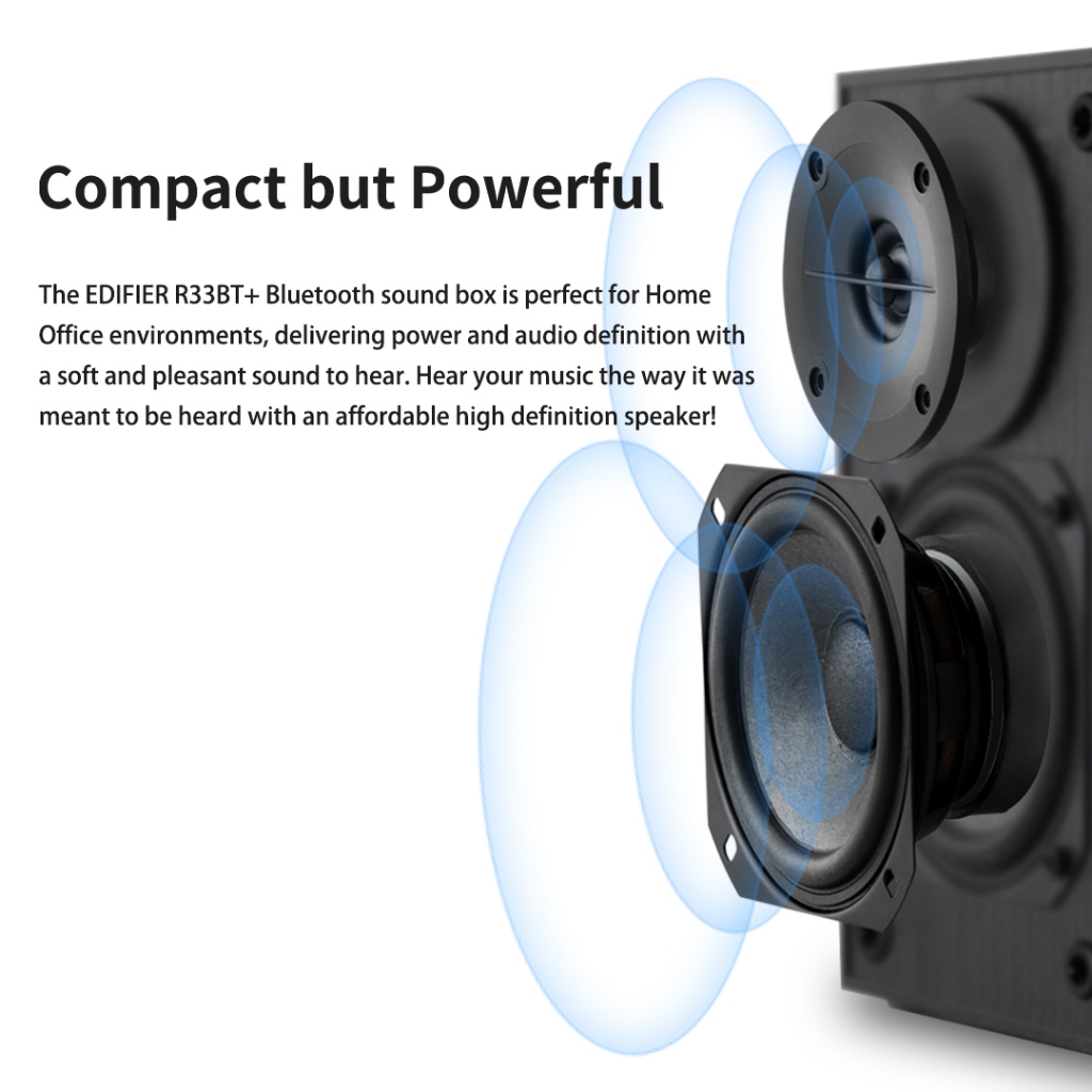 Edifier R33BT PLUS 16W RMS EDIFIER BLUETOOTH SPEAKER - BLACK | Shopee ...