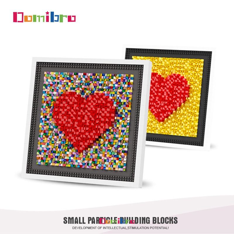 Love Flower Heart Building Blocks Toys Valentine's Day Gift DIY Toys ...