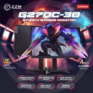 Lenovo G27QC-30 Gaming Monitor 27" 16:9 WLED 2560 x 1440 165 Hz VA 1ms ...