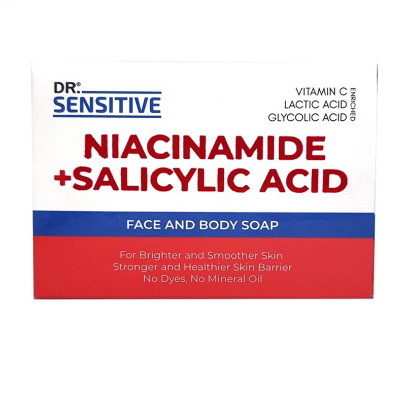 DR. SENSITIVE Niacinamide & Salicylic Acid Face and Body Soap 120g ...