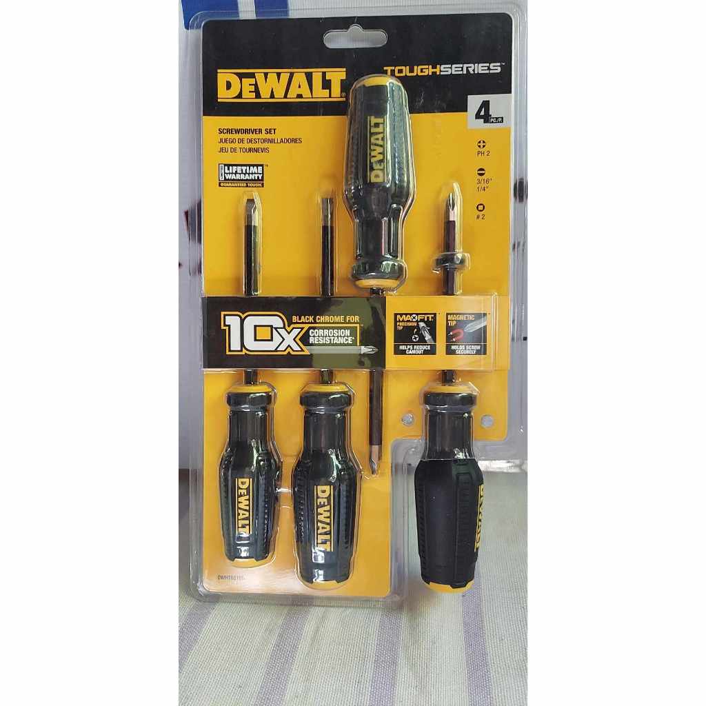 DEWALT MAX FIT 4 PC Screwdriver Set | Shopee Philippines