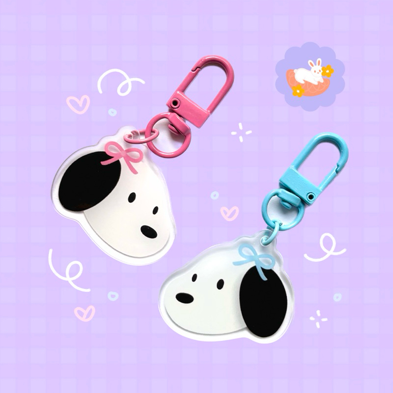 Coquette Snoopy Bow Acrylic Keychain (Fan Art) | pomelo paints co ...