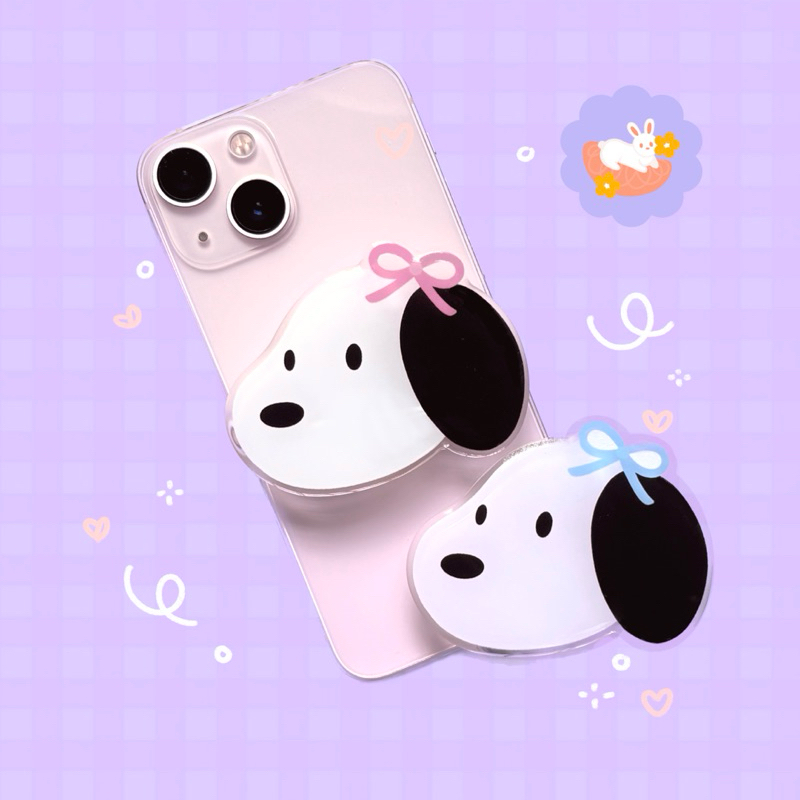 Coquette Snoopy Bow Fan Art - Acrylic Phone Grips | pomelo paints co ...