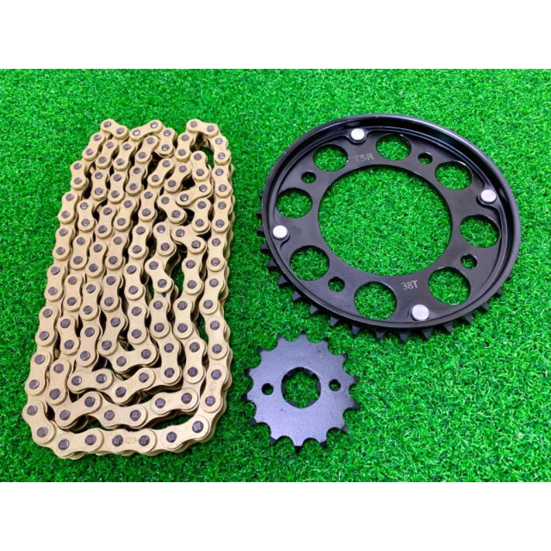 CB110 chain and sprocket set heavy duty | Shopee Philippines