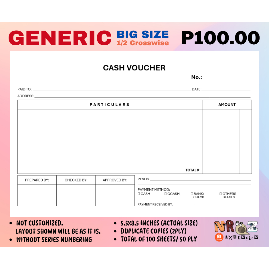 CASH VOUCHER Carbonized GENERIC ONLY | Shopee Philippines
