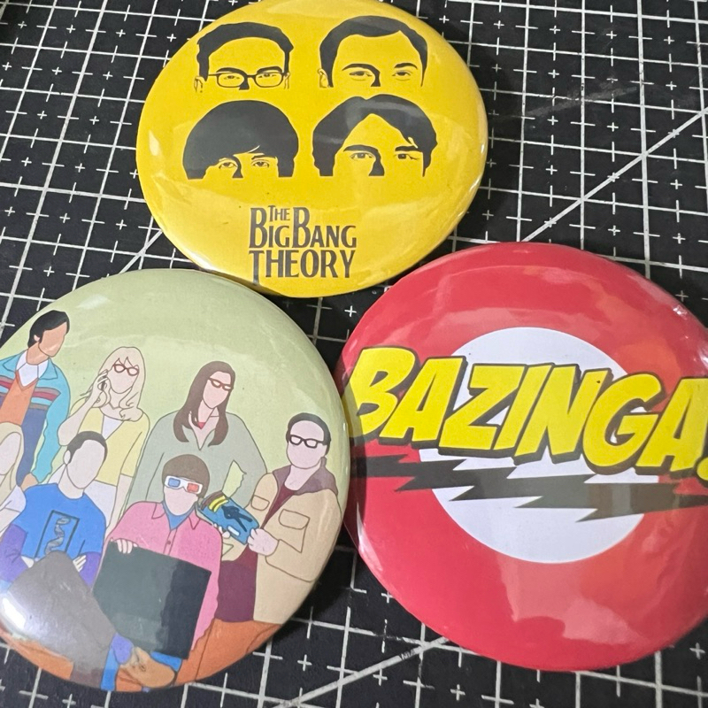 BIG BANG THEORY BUTTON PINS •Sold per piece (minimum of 2 orders ...