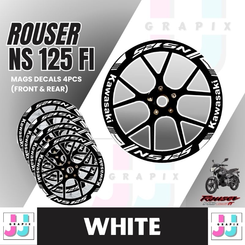 Kawasaki Rouser NS 125Fi Mags Decals (Front and Rear - 2 Pairs ...