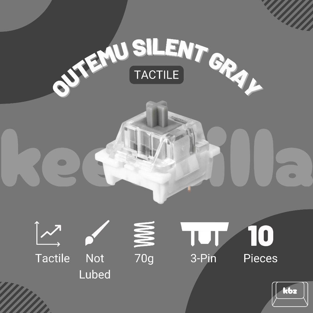 Outemu Silent Gray Tactile Switch Mechanical Keyboard Switch SMD LED 3 ...