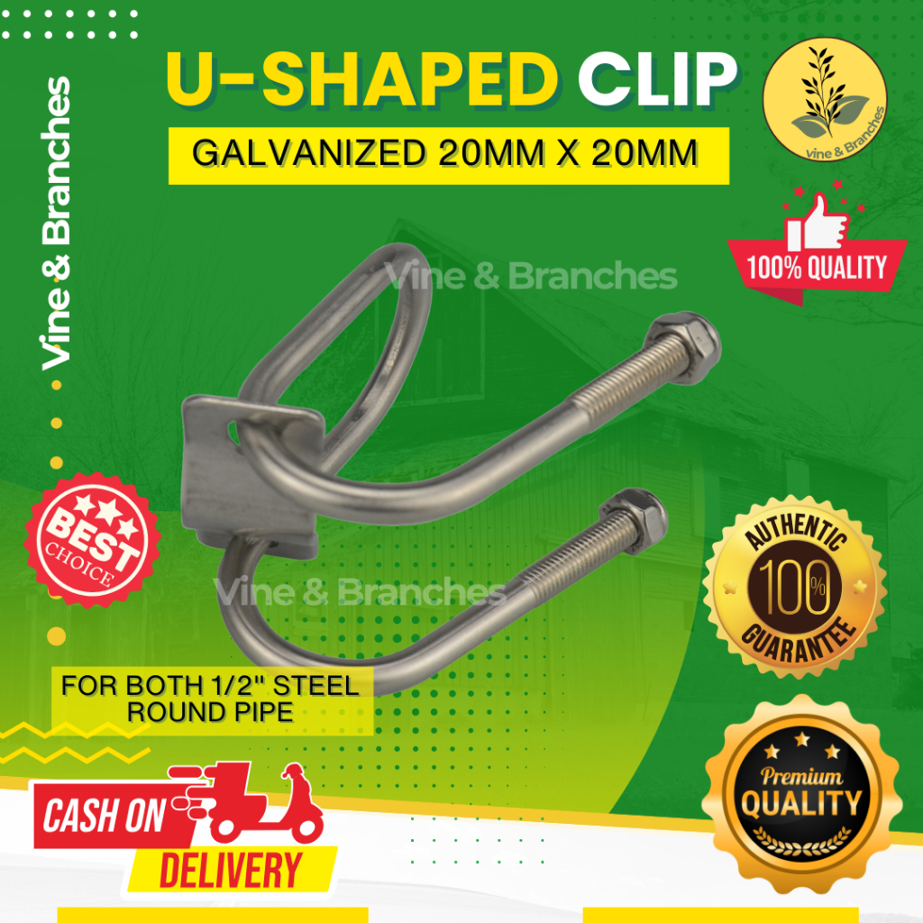 20x20mm Greenhouse U-Shaped Galvanized Clip for Structure Fixing ...