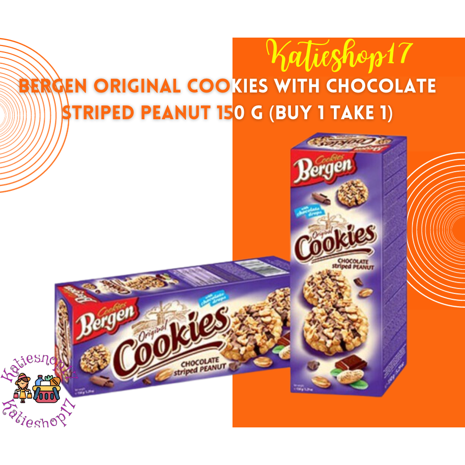 Bergen Original Cookies with Chocolate Striped Peanut 150 g (Buy1take1 ...