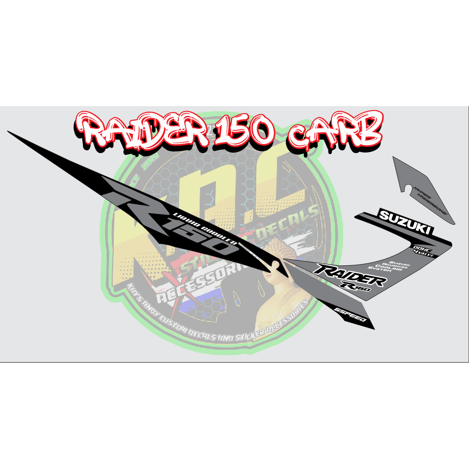 Raider 150 Carb Model Sticker labels | Shopee Philippines
