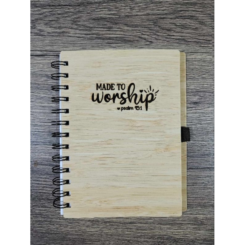 Personalized Engraved bamboo notebook with pen | Shopee Philippines