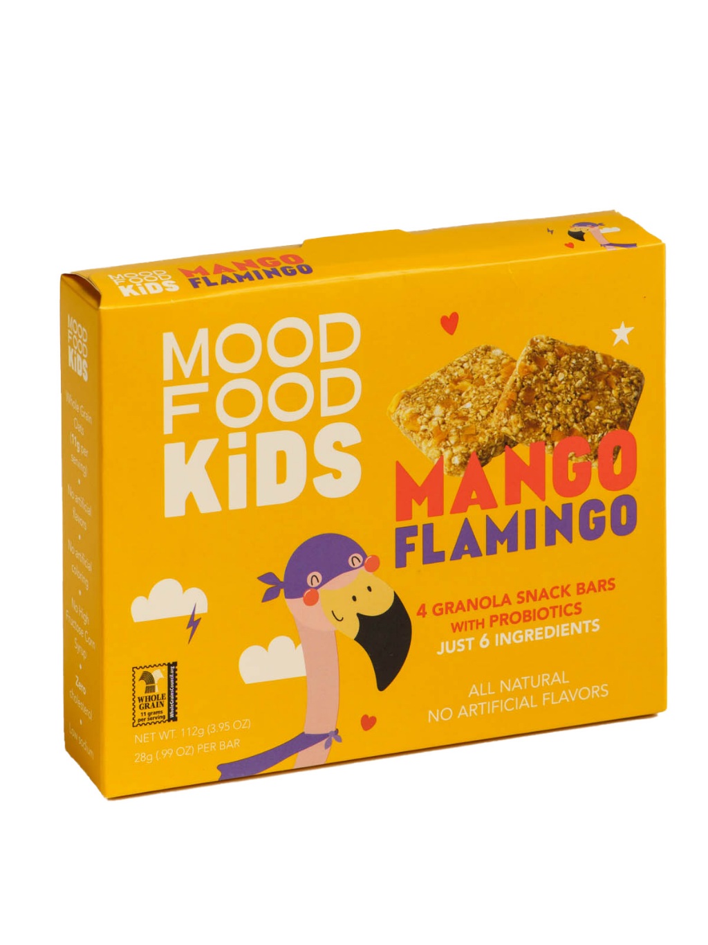 MOOD FOOD KiDS Mango Flamingo with Probiotics (4 granola snack bars ...