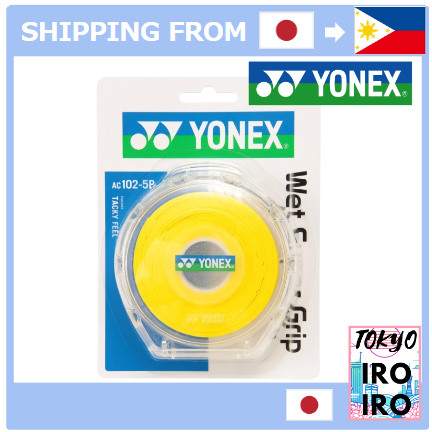 【Japan Quality】YONEX AC102 Tennis & Badminton Grip Tape, Wet Super Grip, Pack of 5 (Case ...
