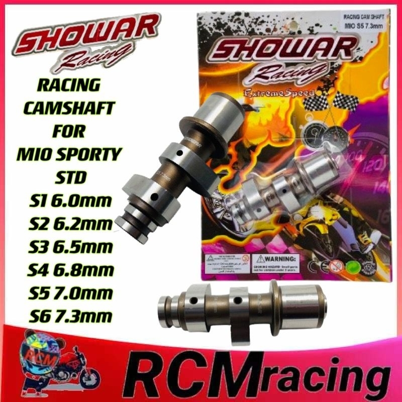 Camshaft Racing Showar For Mio Sporty Soul Soulty STD 6.0mm/6.2mm/6.5mm ...