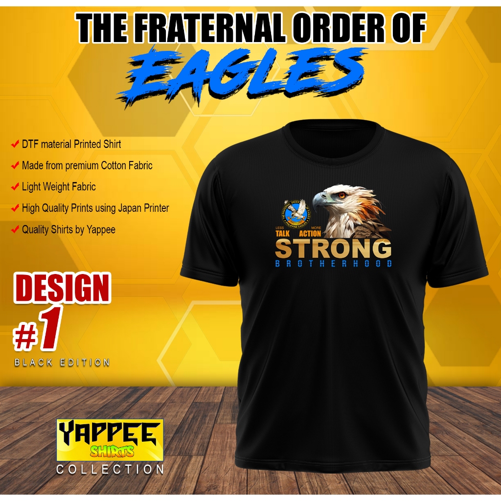 Eagles Design Cotton Black Shirt TFOE Tshirt | Shopee Philippines
