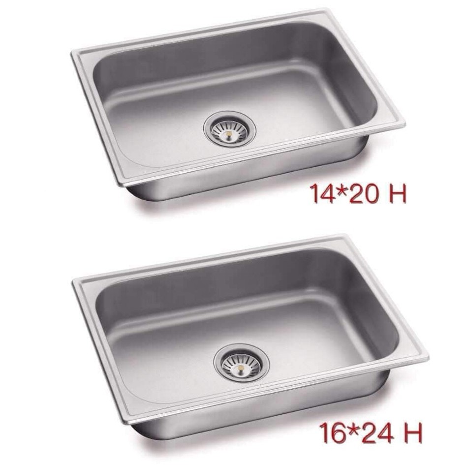 KITCHEN SINK STAINLESS 14X20 / 16X24 | Shopee Philippines