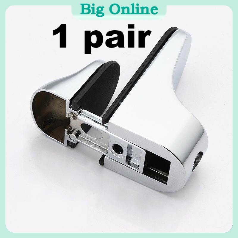 2pcs Fish Mouth Glass Clip 3-20mm Zinc Alloy Glass Plated Bracket Wall ...
