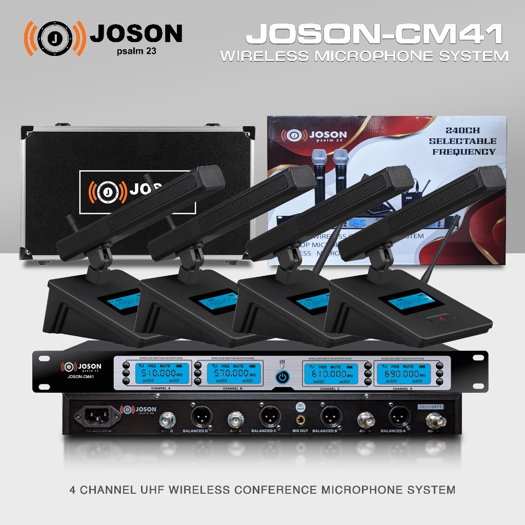 Joson CM41 4ch Wireless Microphone System | Shopee Philippines
